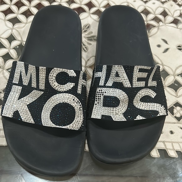 Michael Kors | Shoes | Michael Kors Gilmore Admiral Blue Hot Fix Stones ...